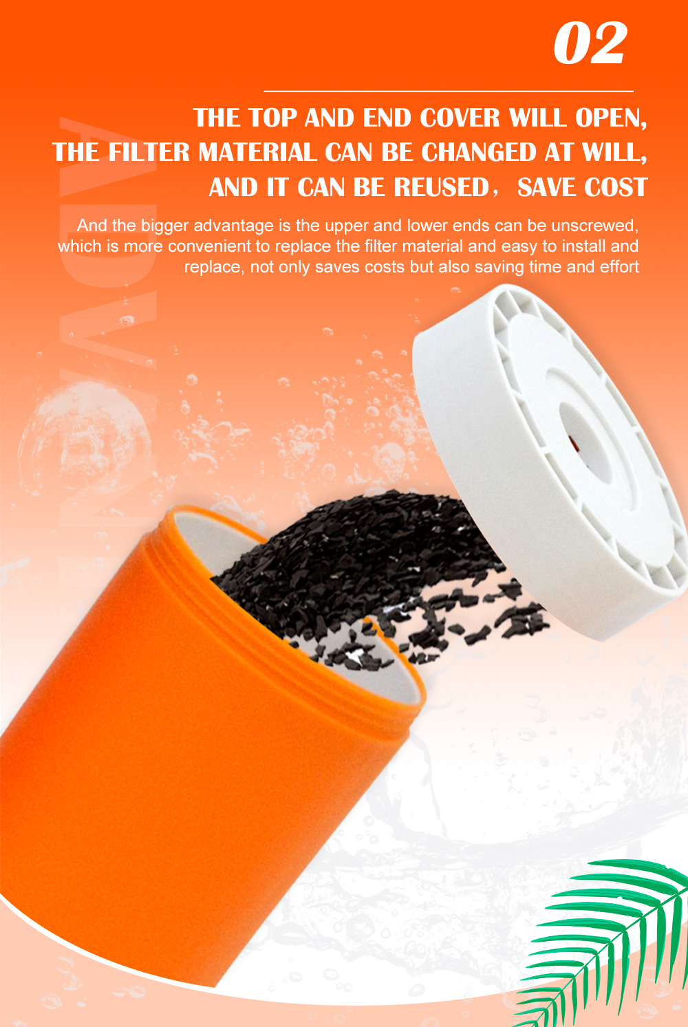 Refillable 20"*2.5 Activated Carbon Cartridge - Buy refillable carbon ...